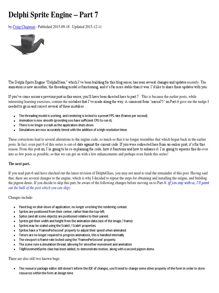 Delphi Sprite Engine - Part 7 | PDF | Rendering (Computer Graphics) | Computing