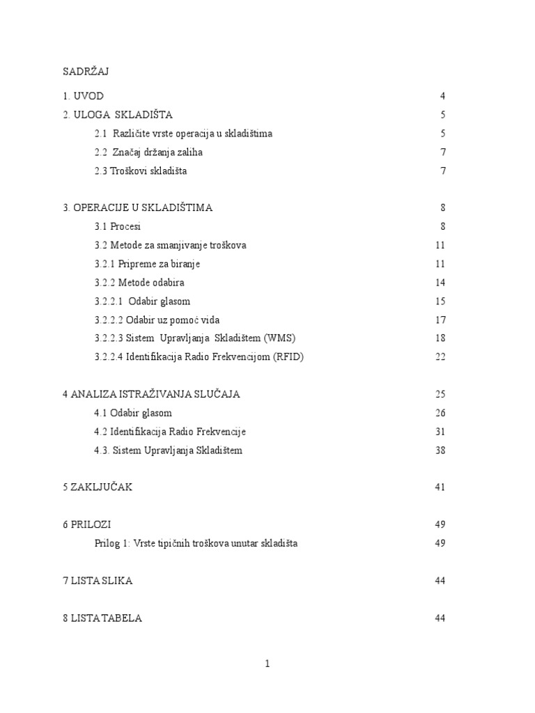 Skladišta Osnovno | PDF