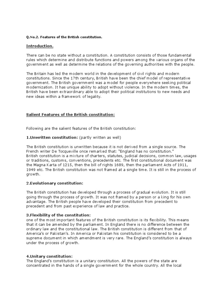 British Constitution | PDF