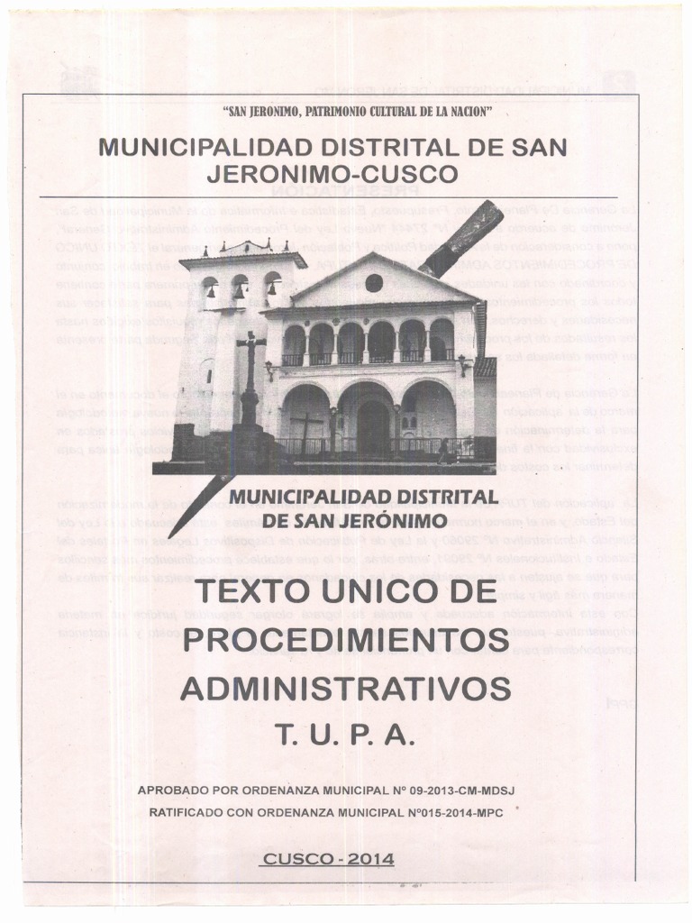 TUPA | PDF | Gobierno local | Presupuesto