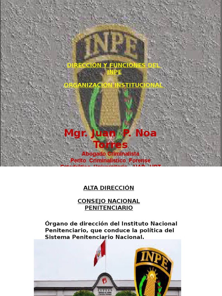 Dirección y Funciones Del Inpe | PDF | Planificación | Presupuesto
