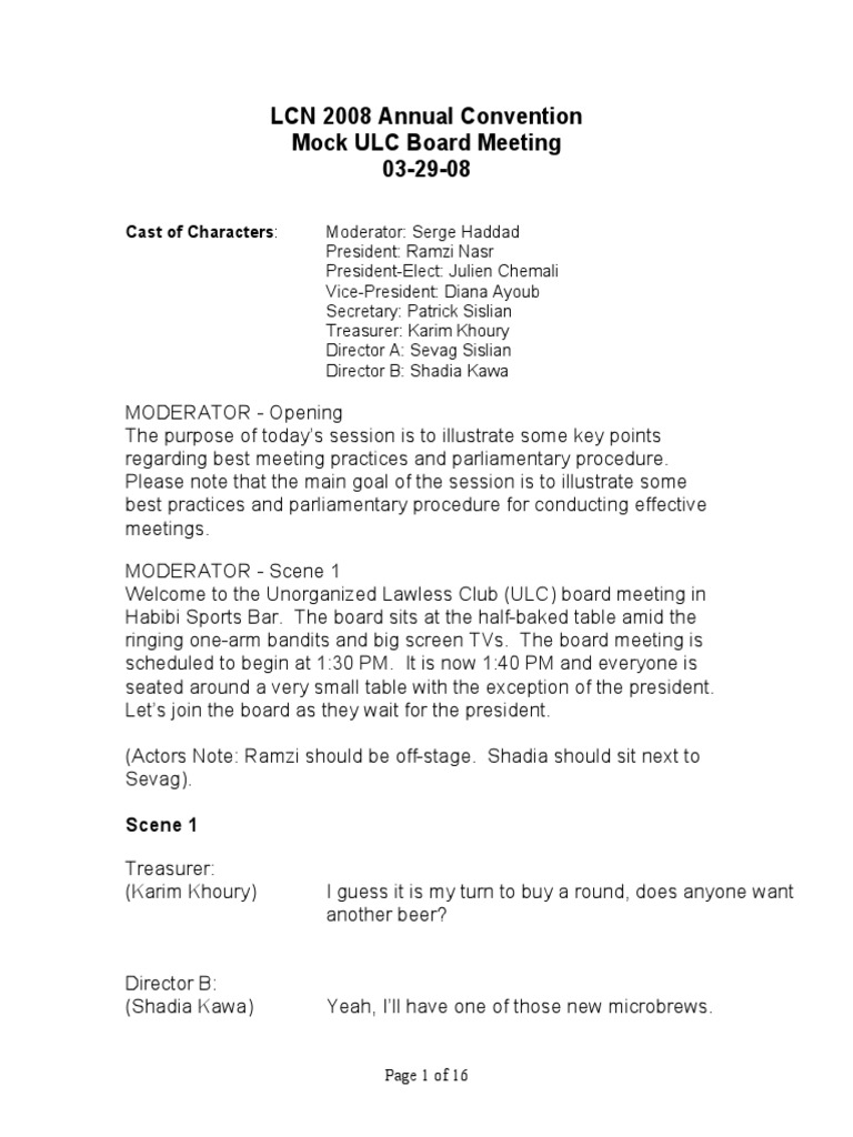 Mock_Board_Script.pdf | Meetings | Government