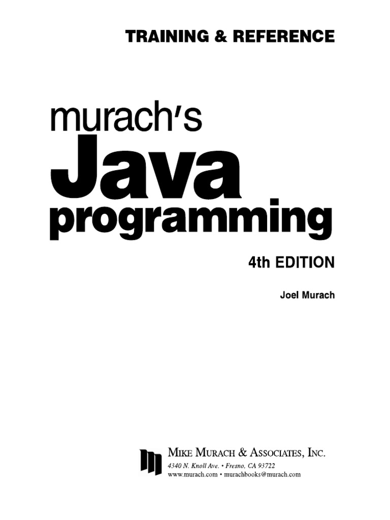 Murach Java Programming 4th Edition | PDF