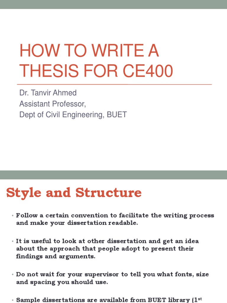 Writing A Thesis | PDF | Thesis | Literature Review