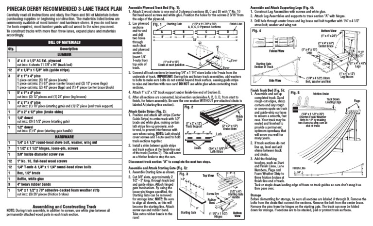 Pinecar Track | PDF | Nut (Hardware) | Screw