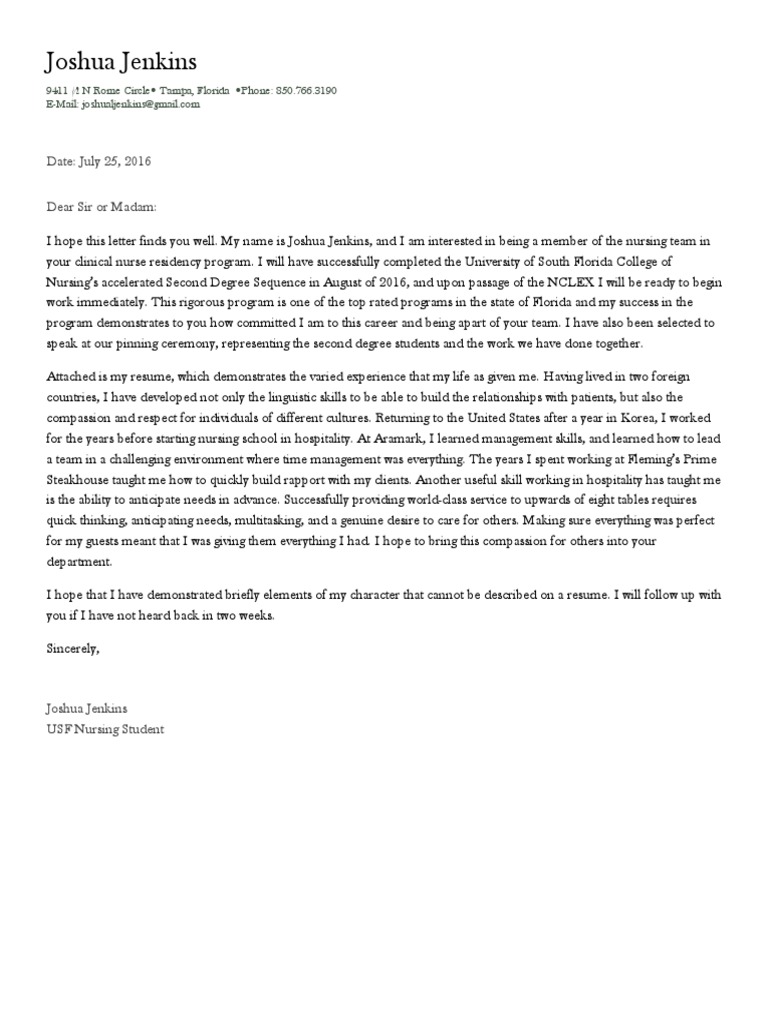 Portfolio Cover Letter | PDF