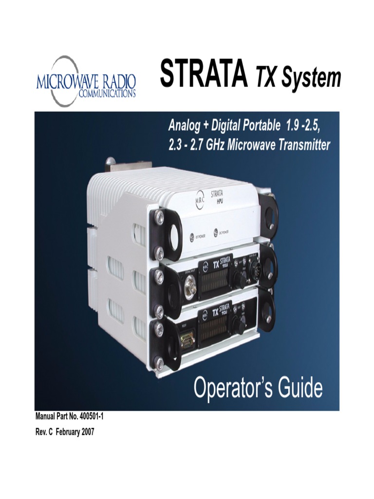 Strata TX 2GHZ Operator's Guide 400501-1 Rev C | PDF | Digital ...