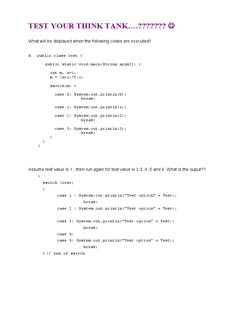 Trace Output (Exercise) | PDF