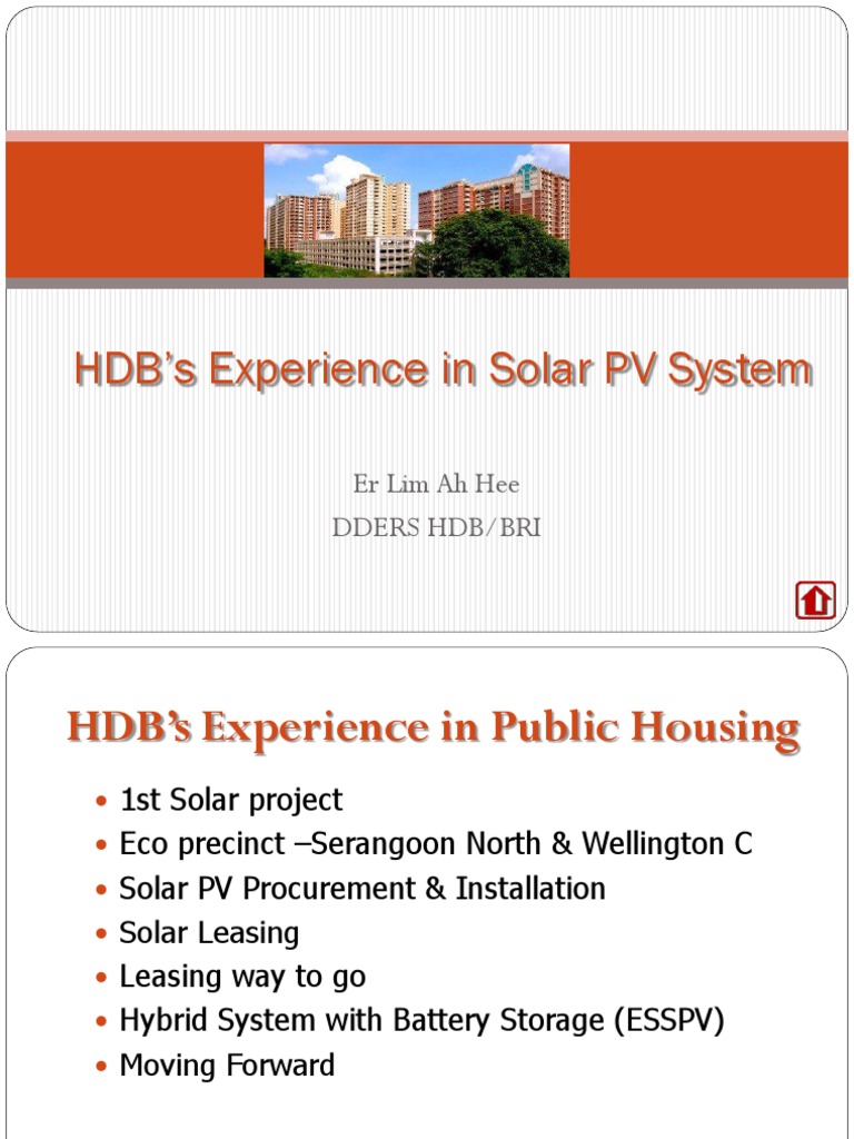 7-hdb Experience in Solar PV System-Ah Hee | PDF | Photovoltaics ...