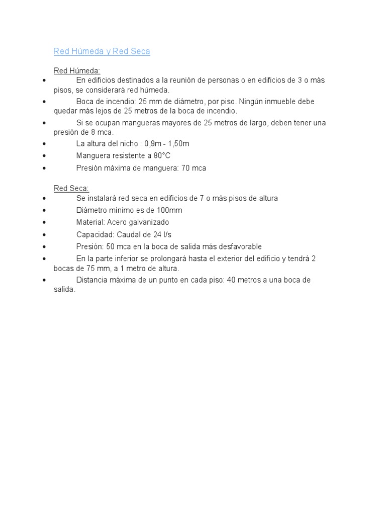 Sistemas de Red Húmeda y Seca en Edificios | PDF | Hogar, jardinería y ...