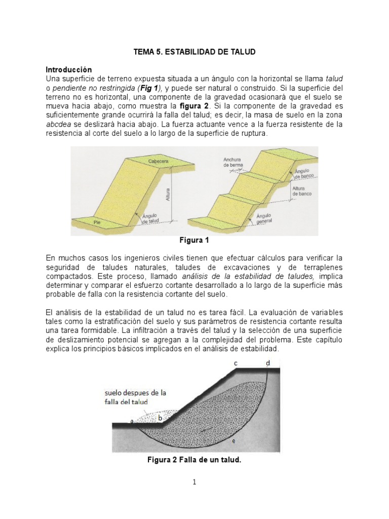 Estabilidad De Taludes Naturales Sistema De Estabilización De Taludes