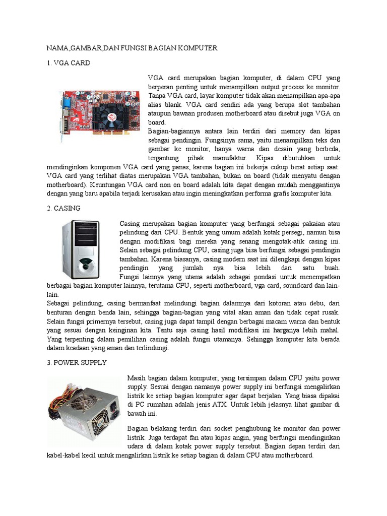 Bagian - Bagian PC Computer | PDF