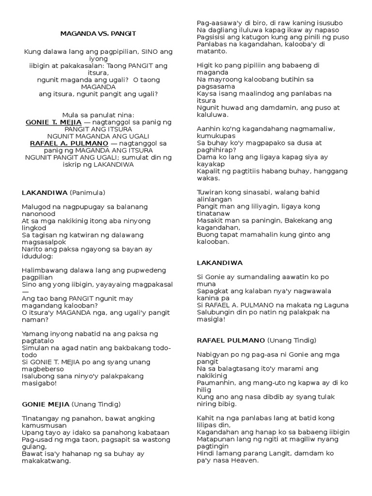 Maganda Vs | PDF
