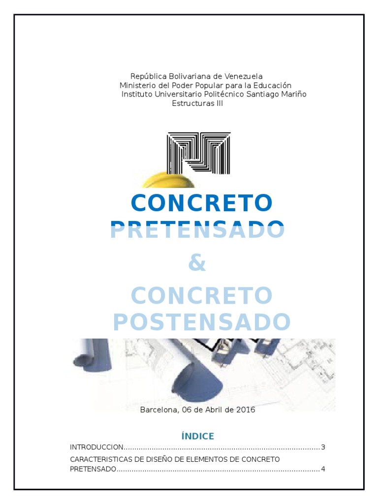 Concreto Pretensado Y Postensado Descargar Gratis Pdf Hormigón