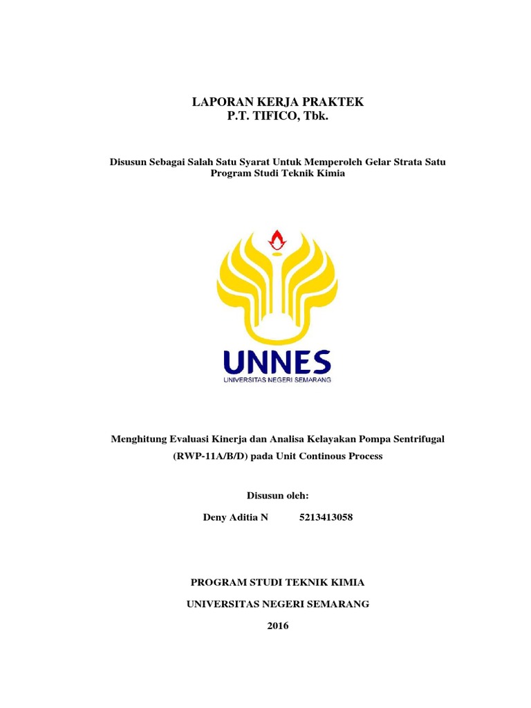Laporan PKL PT TIFICO FIBER | PDF | Sains & Matematika | Komputer