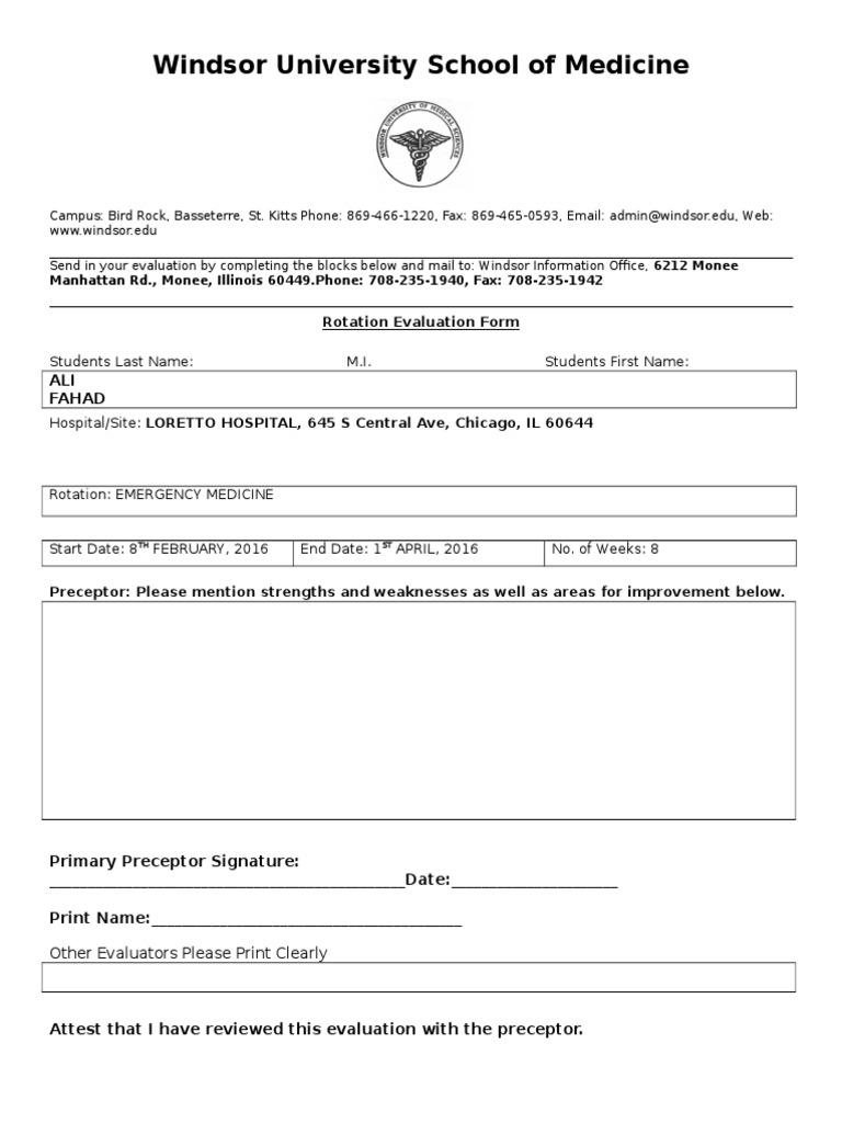 Elective Evaluation Form | PDF | Health Care | Health Economics