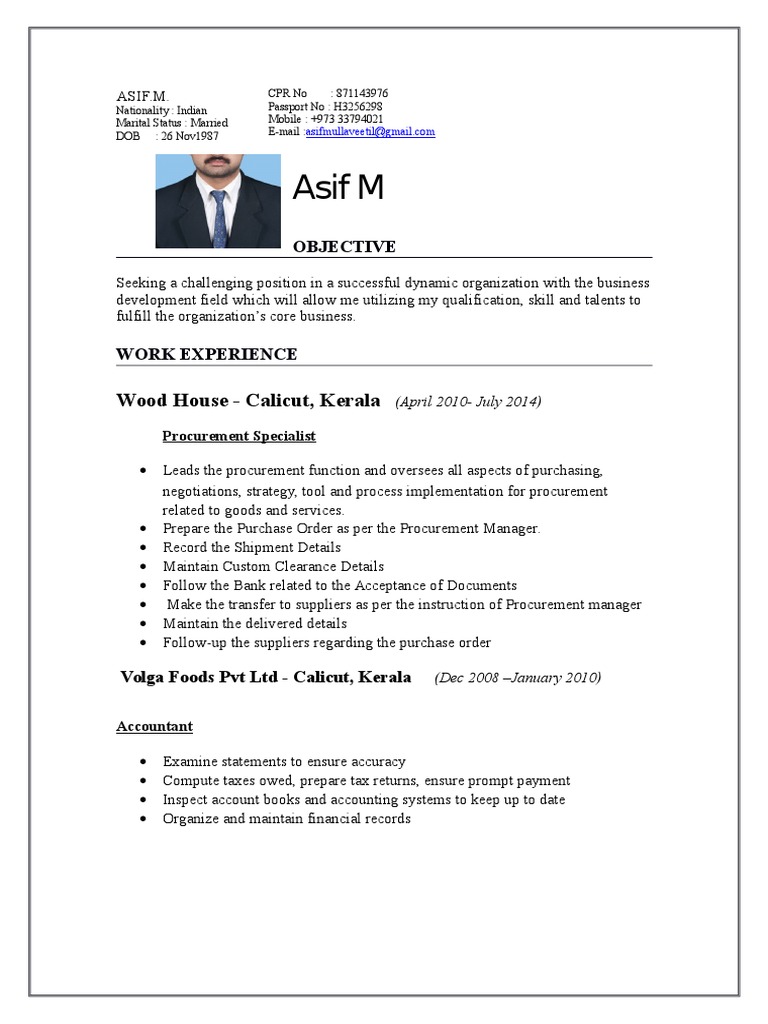 Asif CV | PDF