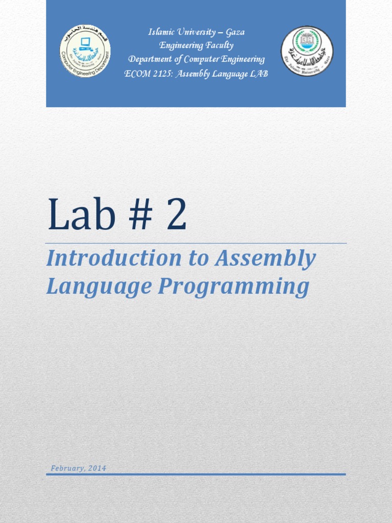 Assembly Lab2 Pdf Assembly Language Instruction Set 