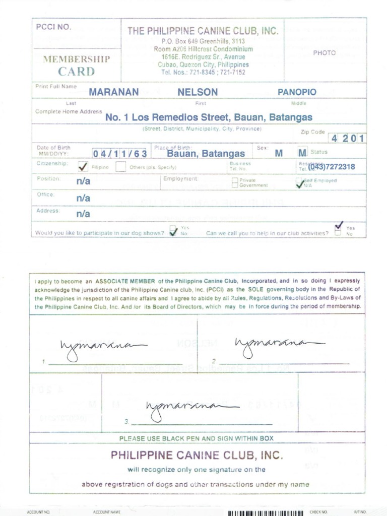2016-07-26 Pcci Membership Application Form-Ilovepdf-Compressed | PDF
