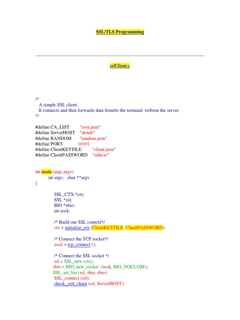 SSL Programming | PDF | Transport Layer Security | Internet Standards