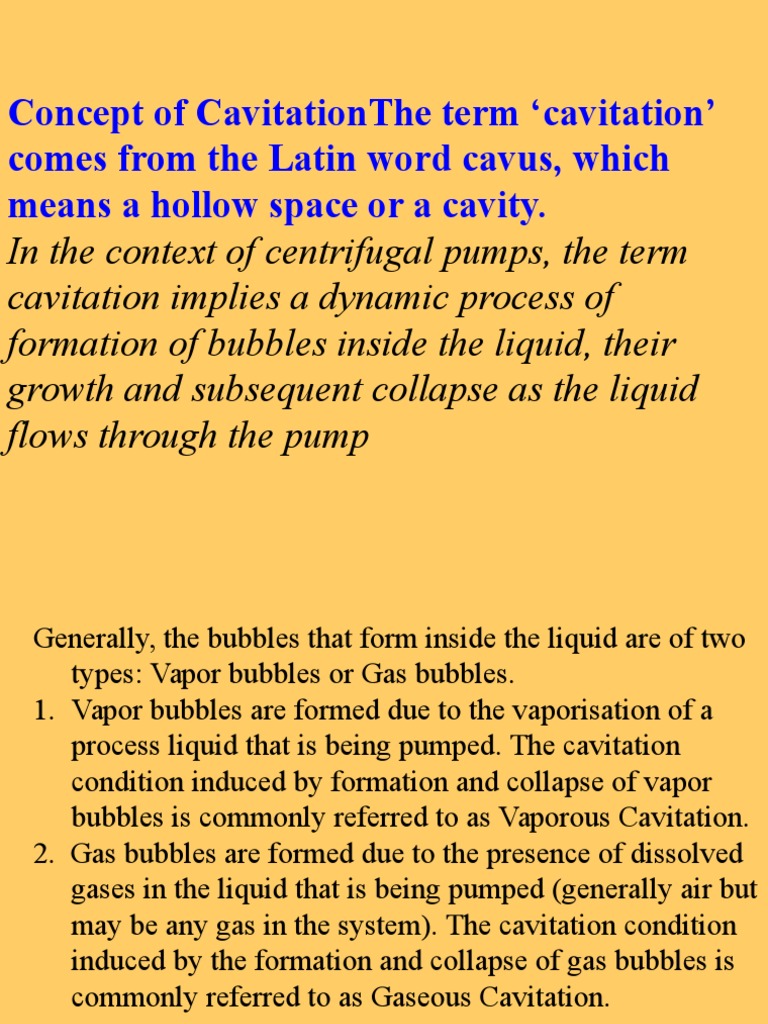 Cavitation | PDF | Pressure | Pump