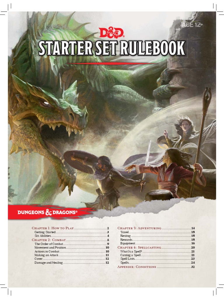 Starter Set Rulebook: Chapter 1: How To PL Ay Chapter 3: A Dventuring ...