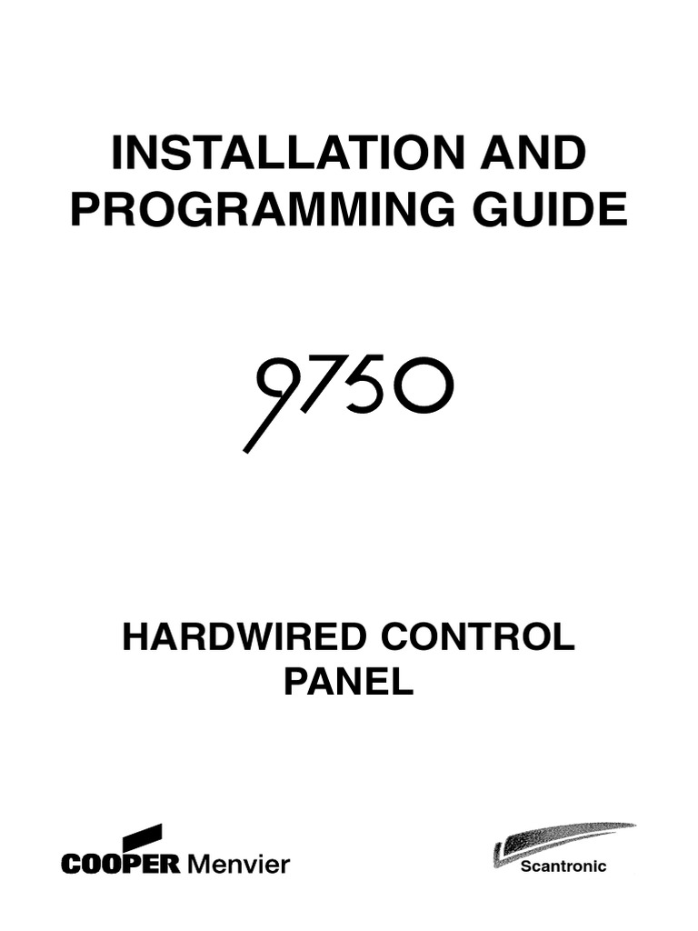 Installation and Programming Guide: Hardwired Control Panel | PDF