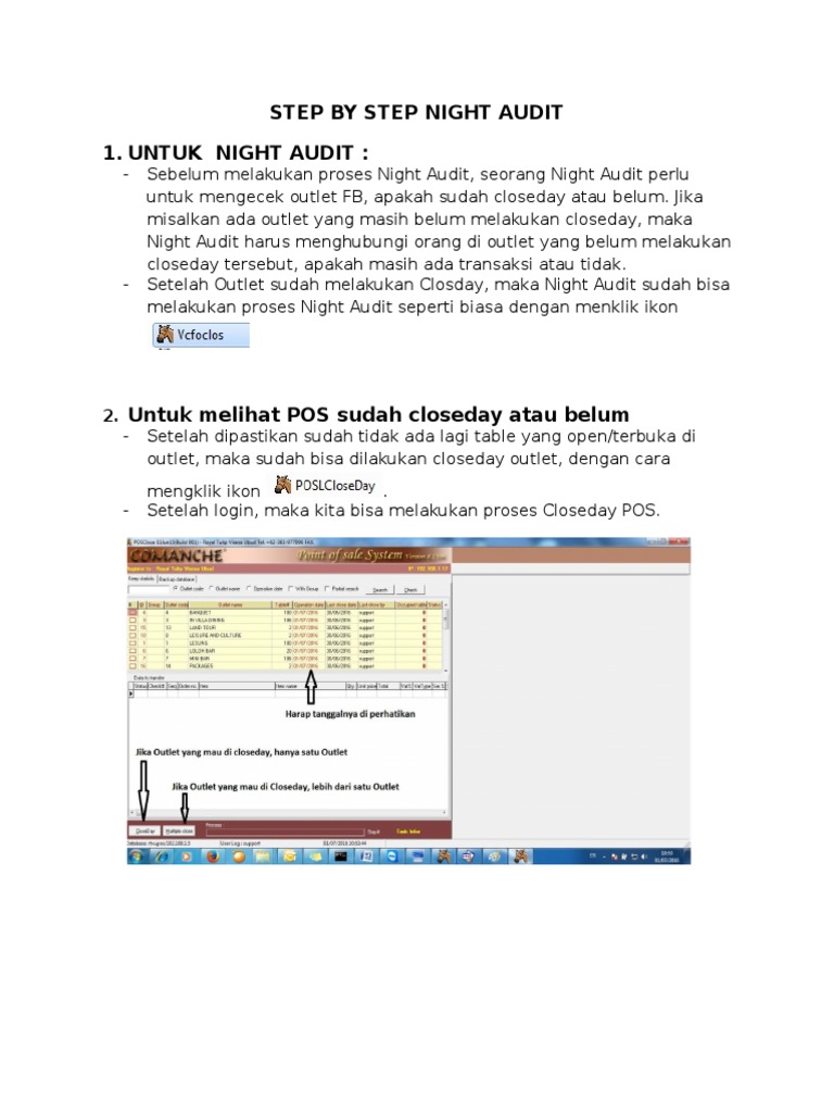 Step by Step Night Audit | PDF