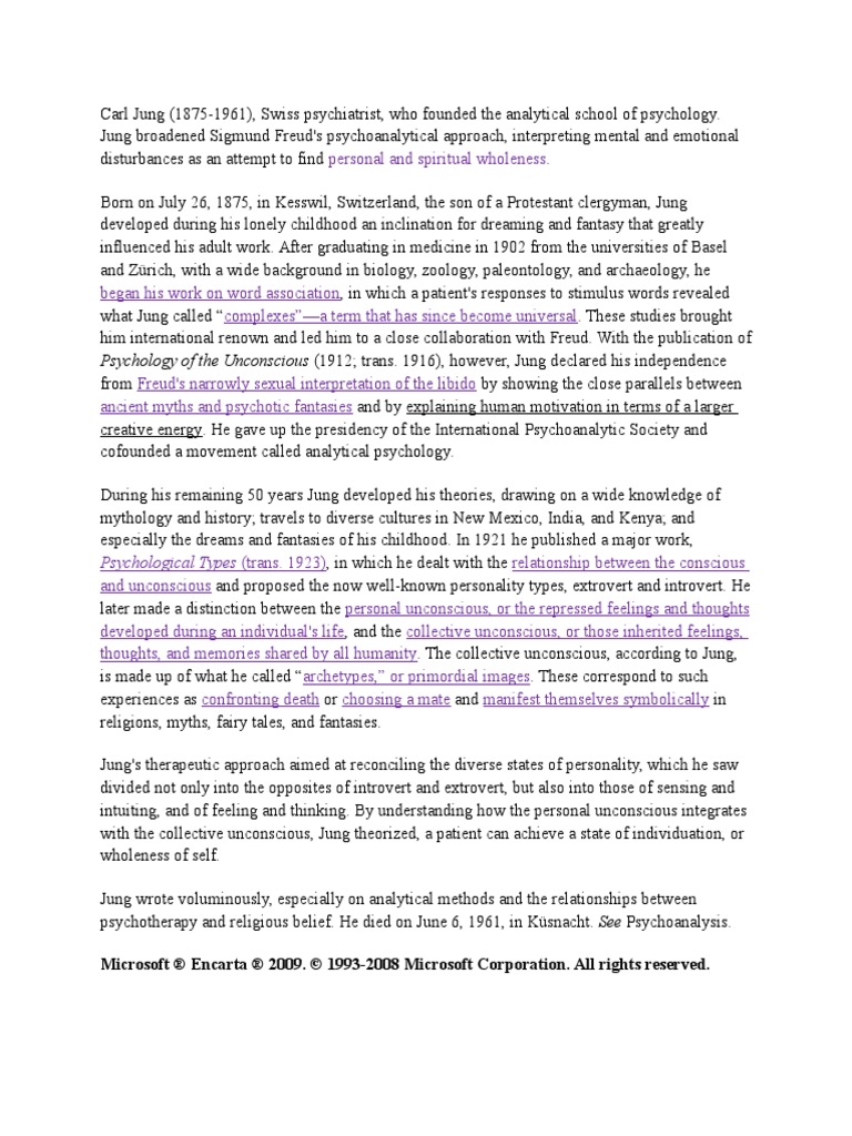 Carl Jung Notes | PDF | Carl Jung | Personality Type