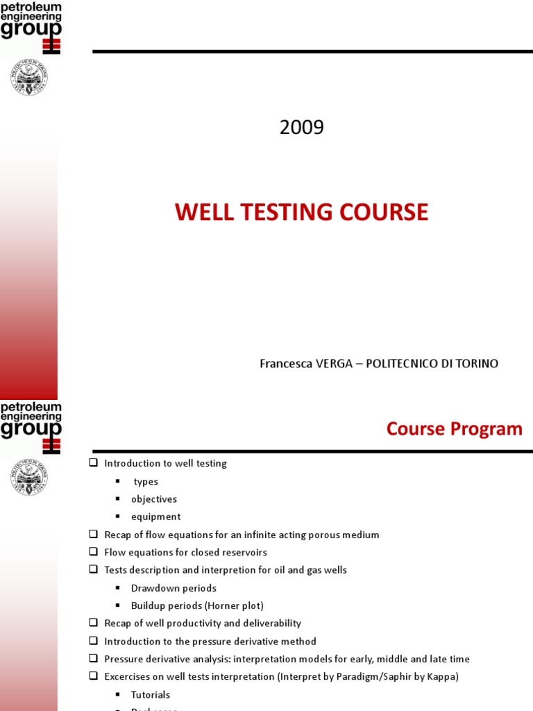 Well Testing | PDF | Continuum Mechanics | Gases