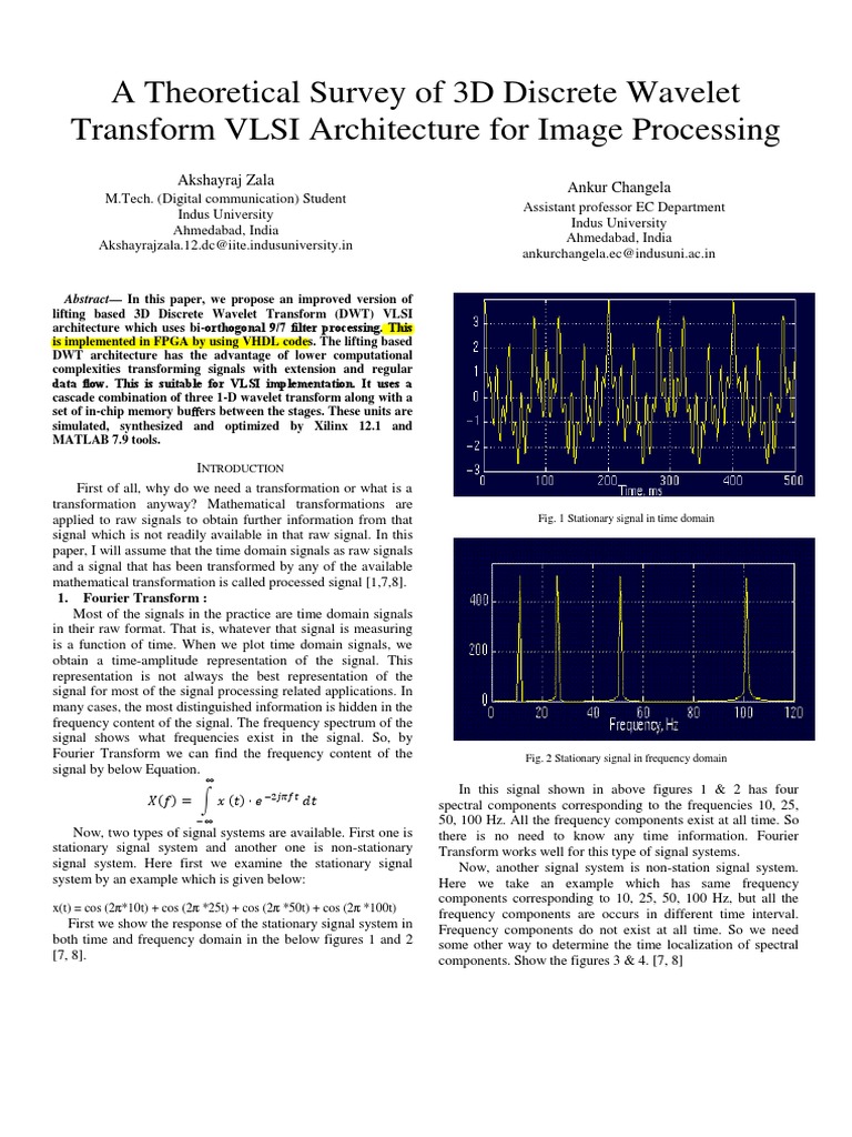 DWT Paper | PDF | Wavelet | Spectral Density