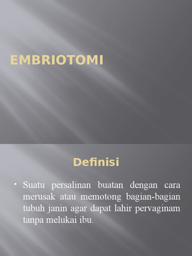 EMBRIOTOMI | PDF