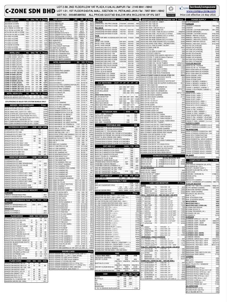 Lowyat Plaza Hardware Price List 2025 | PDF | Wi Fi | Modem