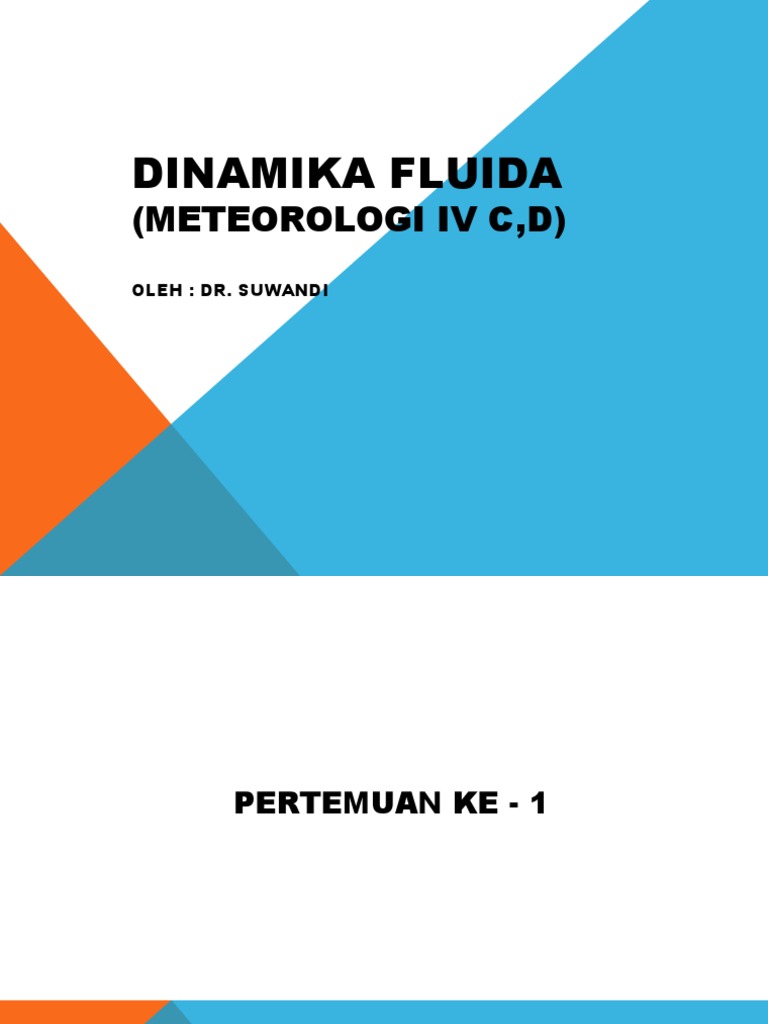 Dinamika Fluida - 1 | PDF