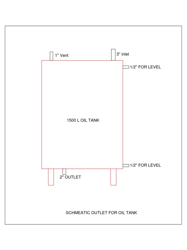 Oil Tank Inlet and Outlet Schematic | PDF
