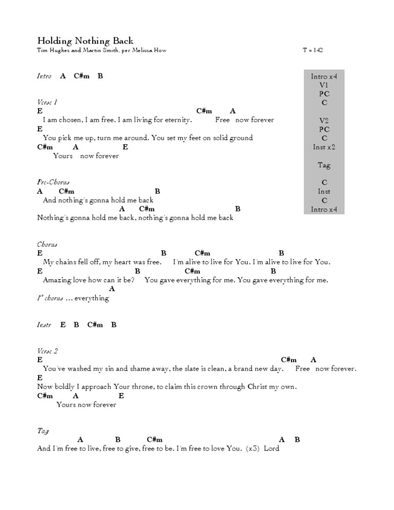 Holding Nothing Back | PDF