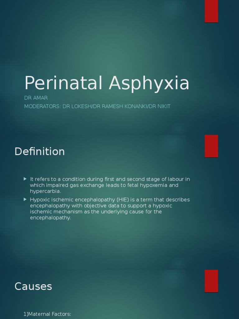 Perinatal Asphyxia | PDF | Hypoxia (Medical) | Ischemia
