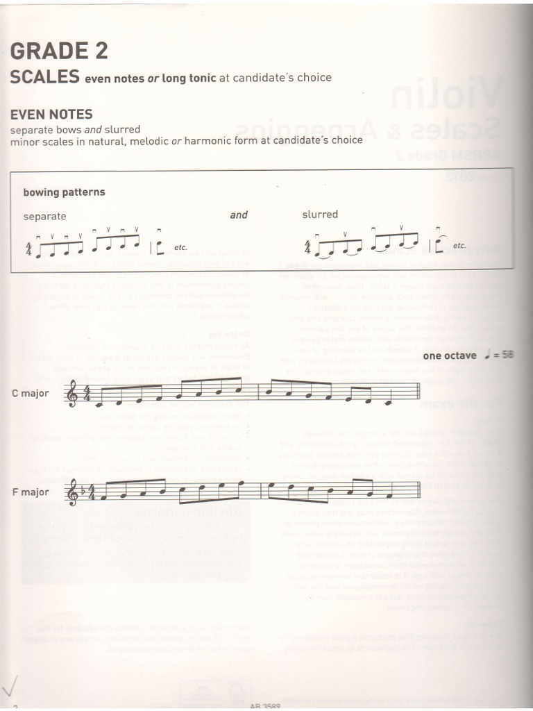 Grade 2 Violin Scales | PDF