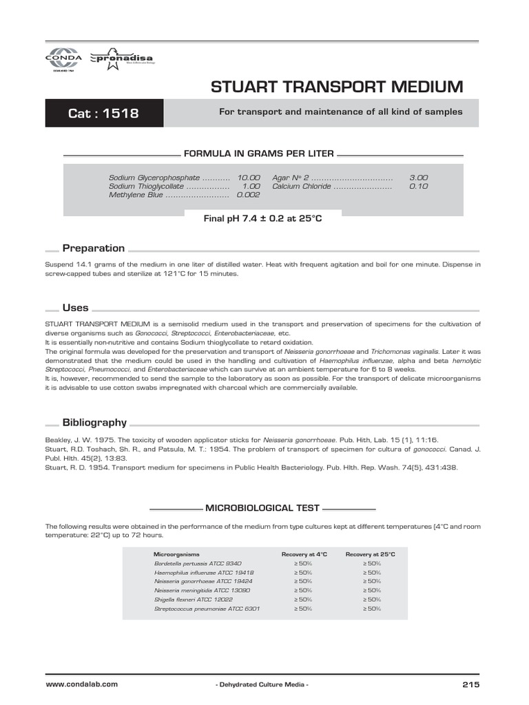 Stuart Transport Medium: Preparation | Download Free PDF | Microbiology ...
