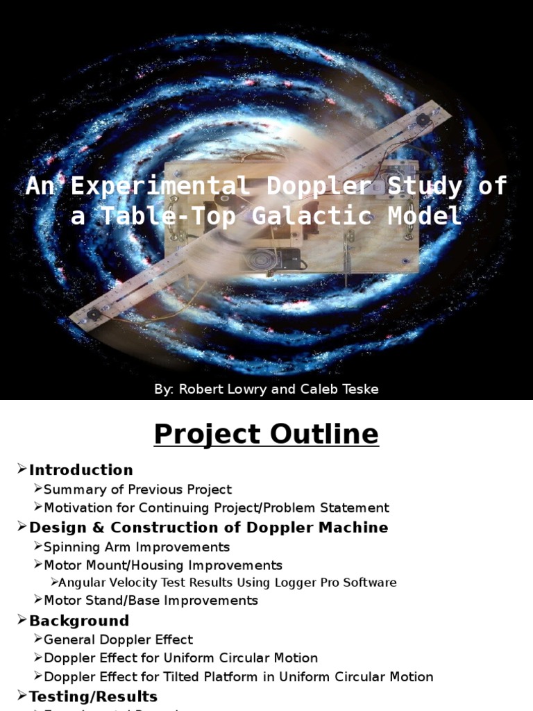 An Experimental Doppler Study of A Tabletop Galactic Model | PDF ...