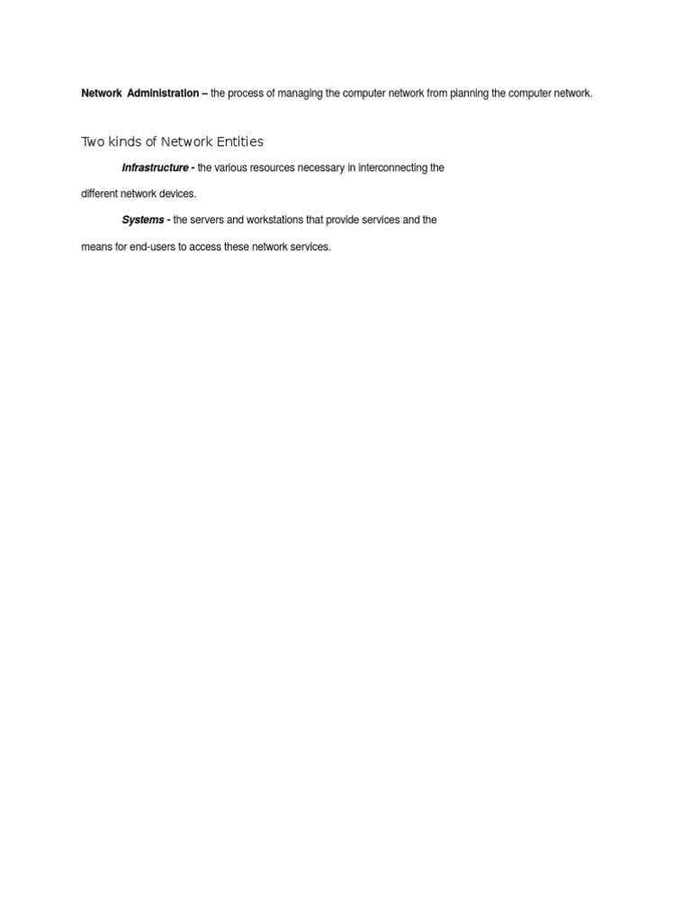 Types of Network Entities Explained | PDF