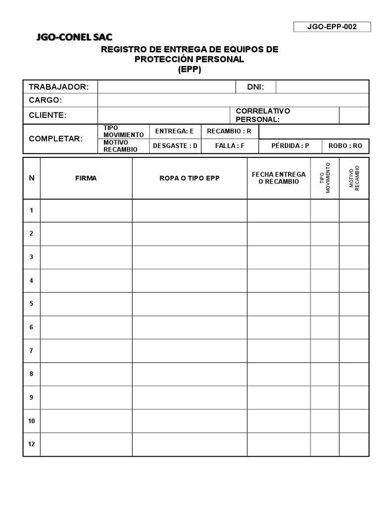 Formato Entrega Epps | PDF