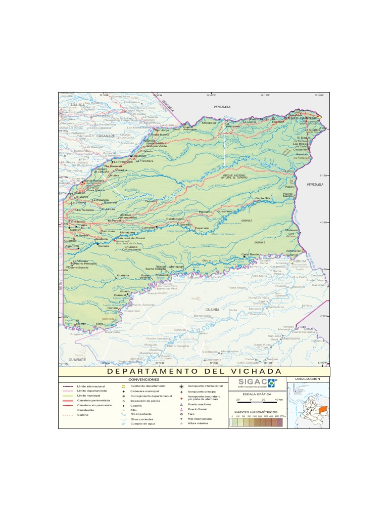 Mapa Detallado de Vichada y Áreas Circundantes | PDF | Asociación de ...