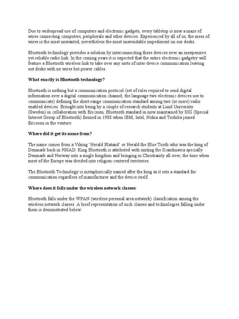 Understanding Bluetooth Technology | PDF | Bluetooth | Computer Network