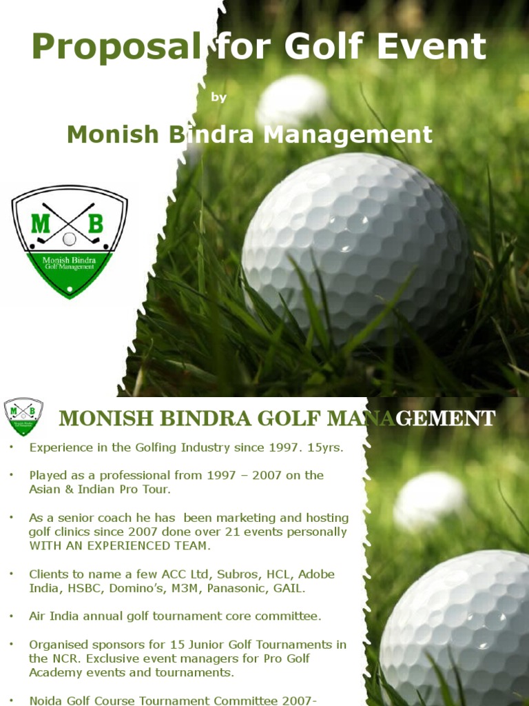 Proposal: For Golf Event | PDF | Sports | Leisure