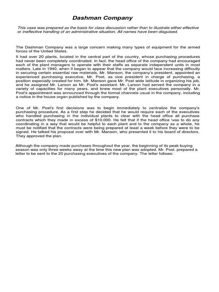 1 Dashman Company | PDF