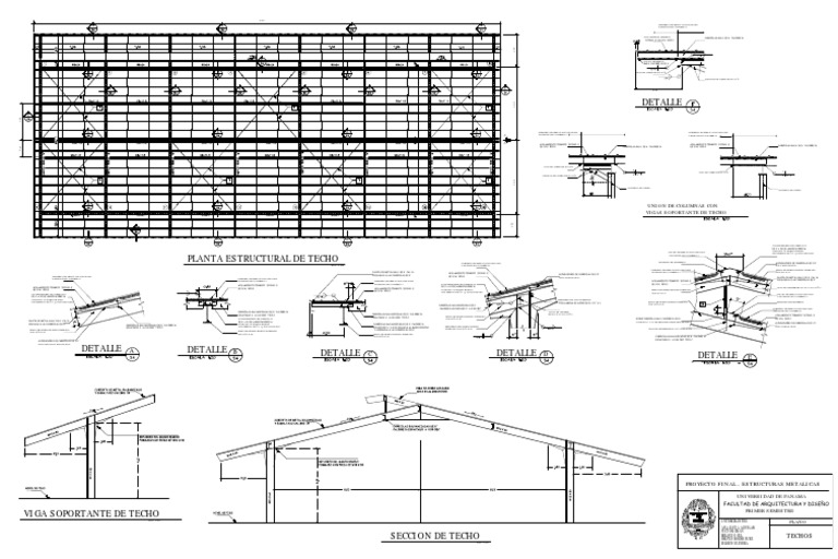 Plano De Estructura De Techo Planta Estructural De Techos