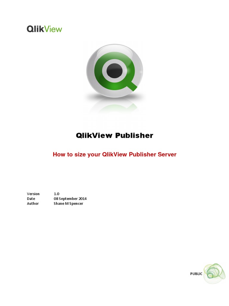 QlikView Publisher Sizing | PDF | Computer Data Storage | Random Access Memory