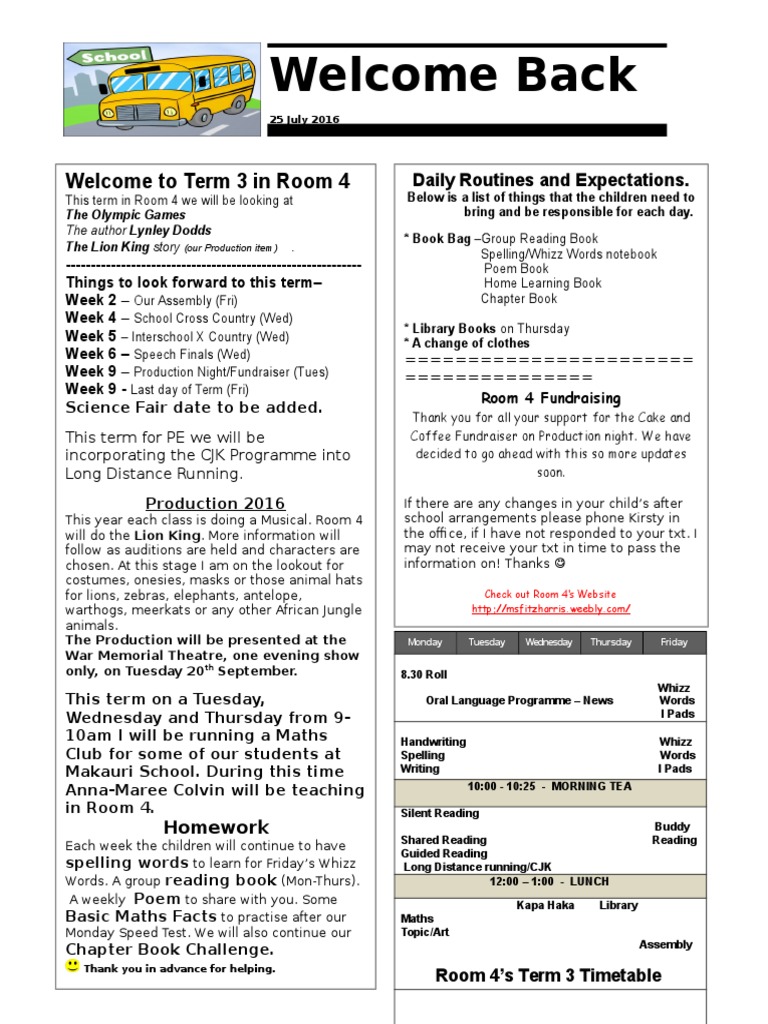 Term 3 Letter For Parents 2016 | PDF