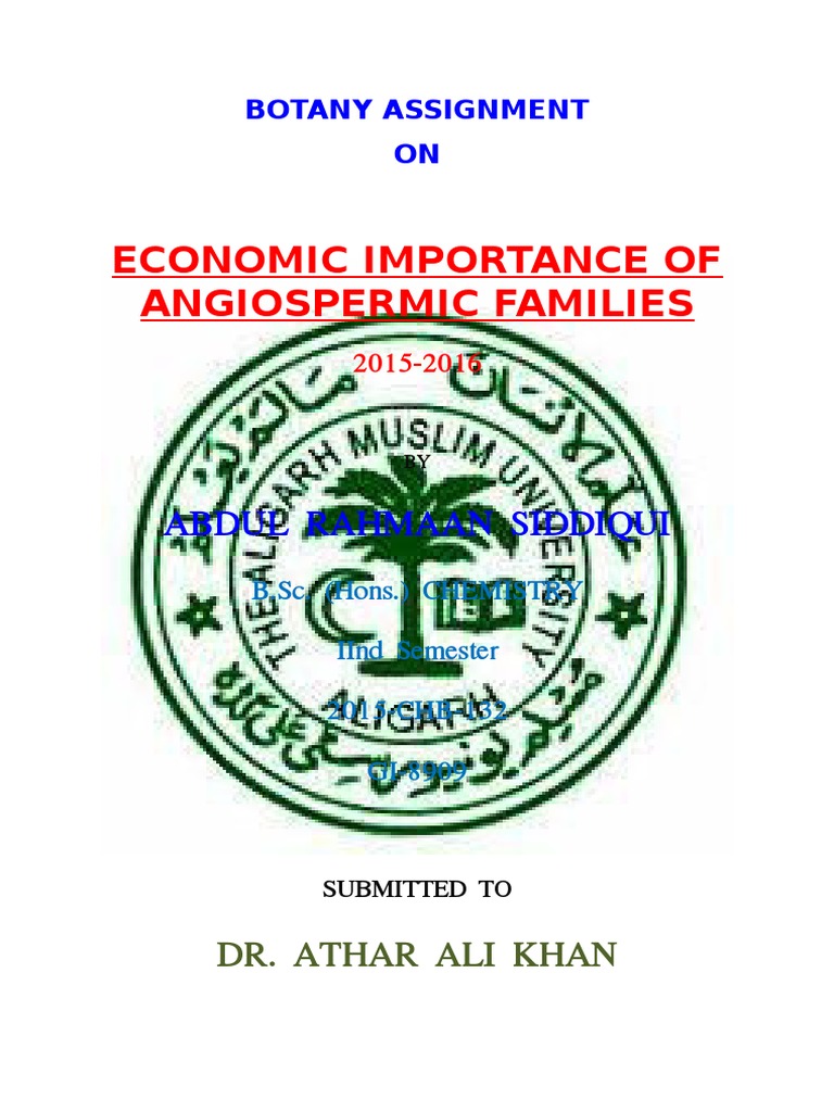 Botany Assignment P | PDF